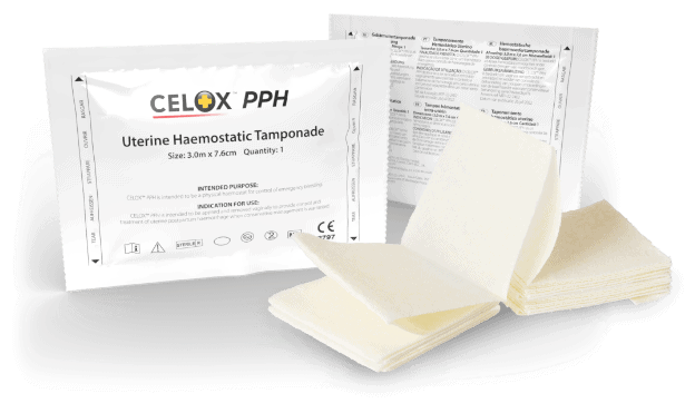 Tampon hemostatic intrauterin CELOX PPH